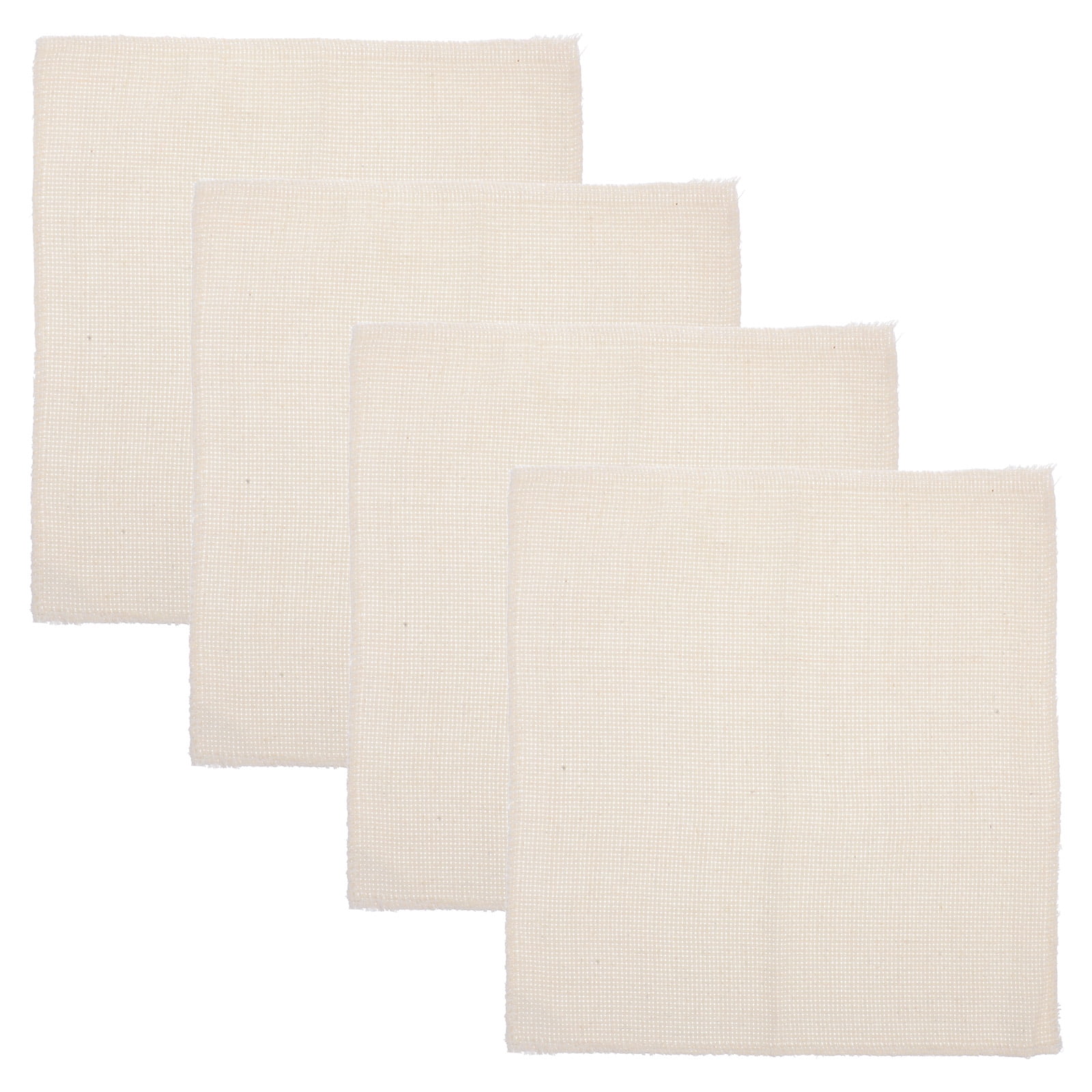 4pcs Linen Fabric for Punch Needle Embroidery and Rug Making Beige ...