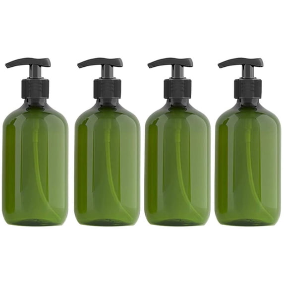 4pcs Long Neck PET Lotion Bottles Glass like Appearance Lightweight ...