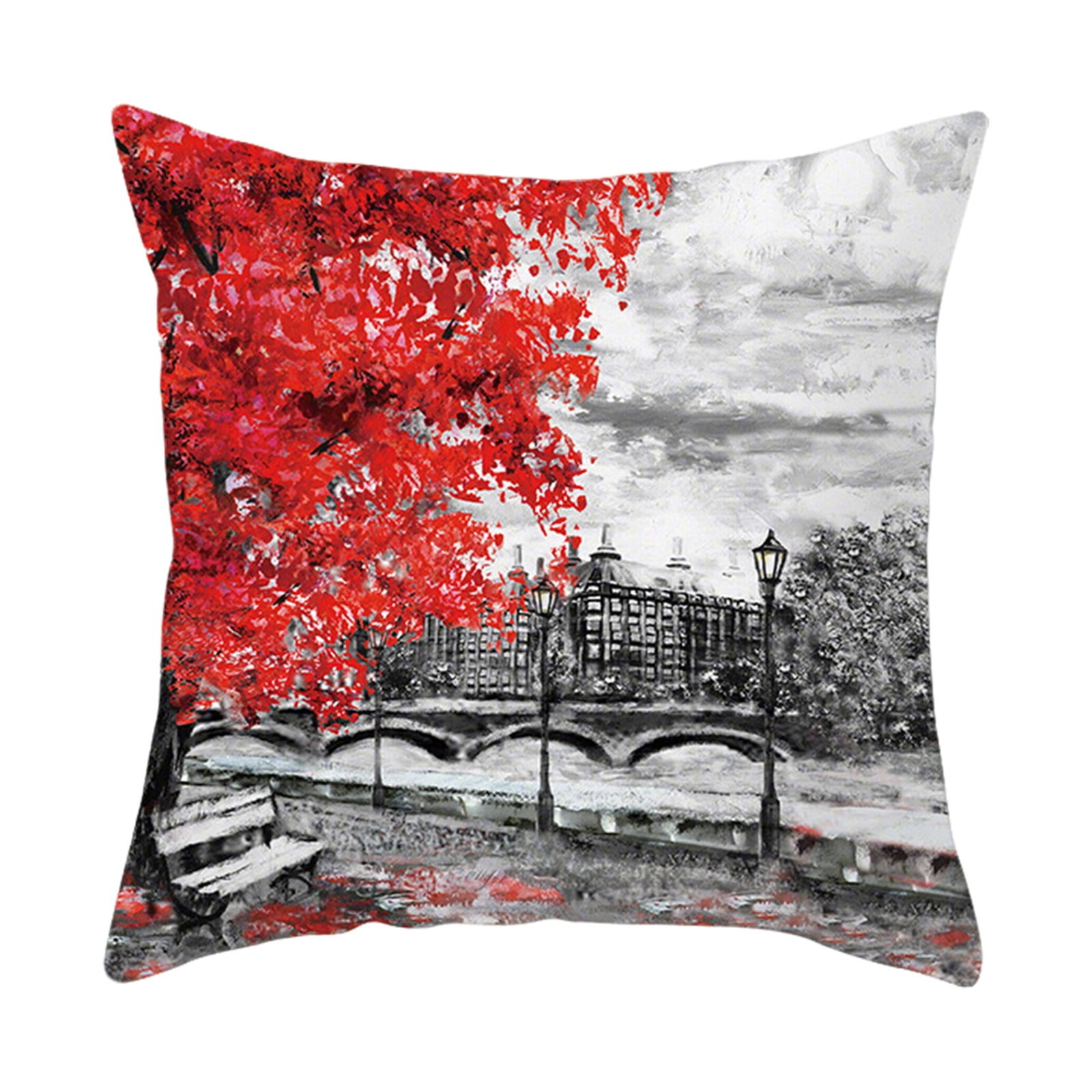 4pcs Love Heart Print Decorative Pillowcases, Valentine's Day Themed ...