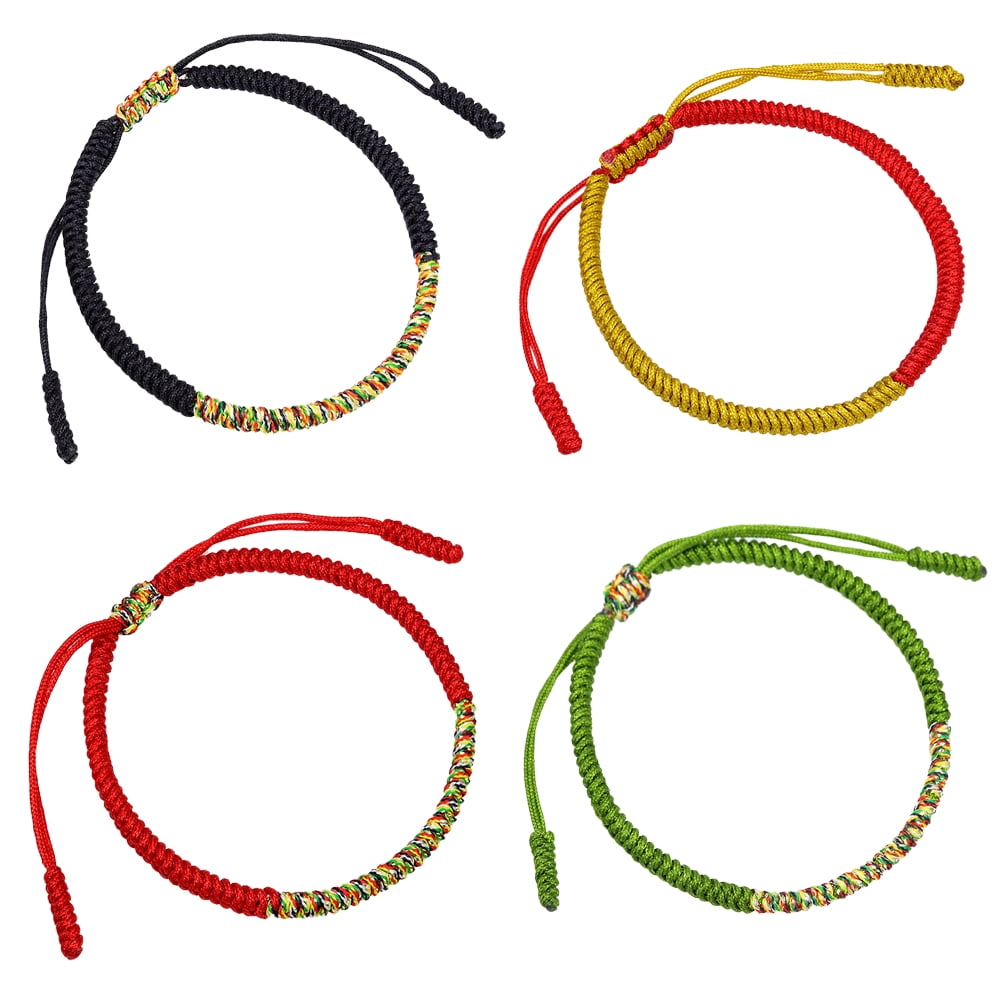 4pcs Lucky Mini Rope Buddhist Handmade Knot Bracelet, Accessories for ...
