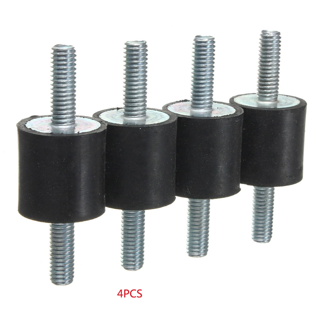 4pcs M6 Rubber Mounts Shock Absorber Double Male Thread Rubber Anti ...