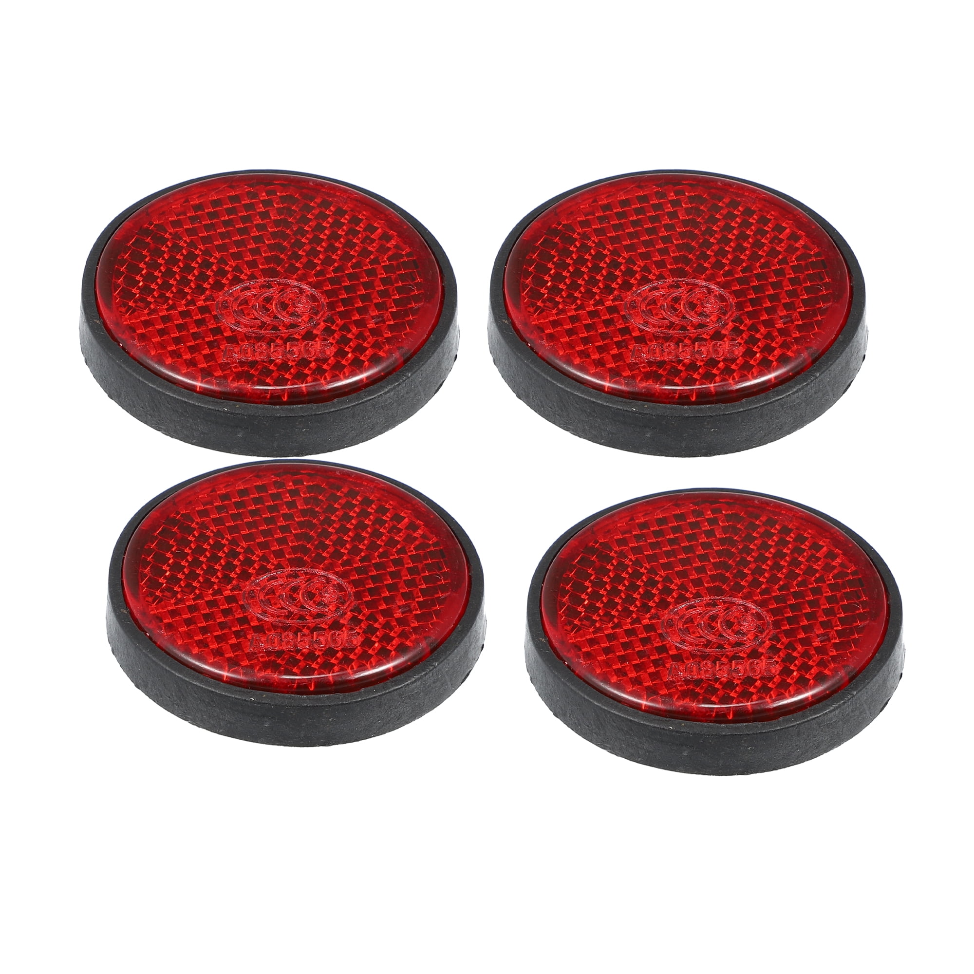 4pcs M6x1.0 Red Plastic Universal Screw Mount Reflective Warning ...