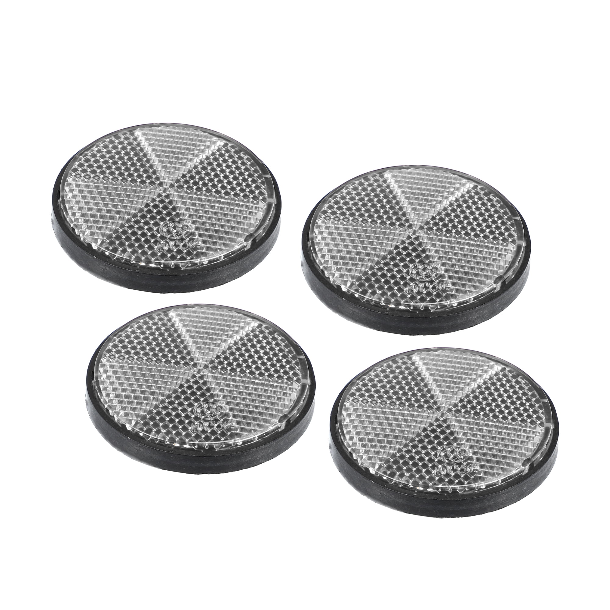 4pcs M6x1.0 White Plastic Universal Screw Mount Reflective Warning ...