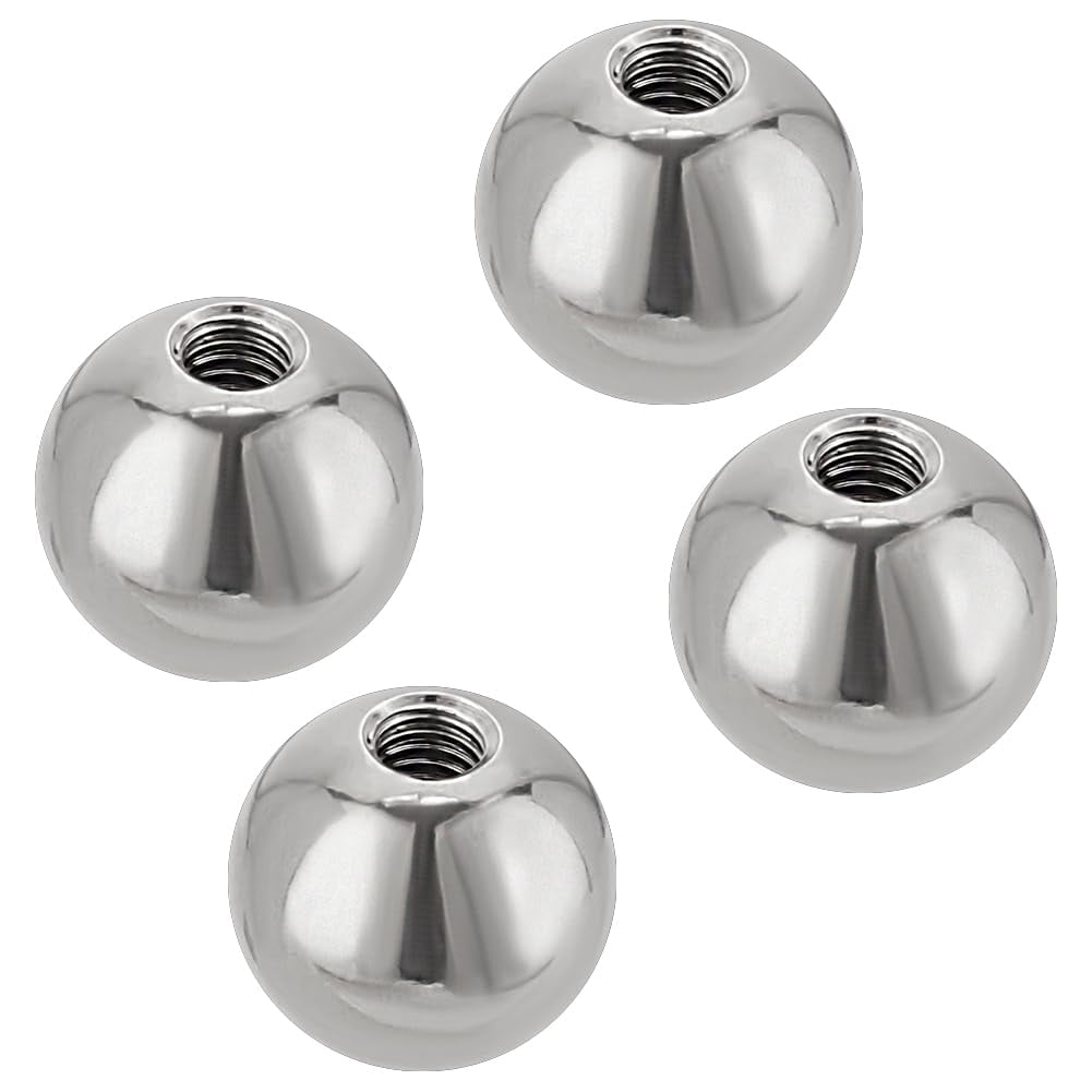4pcs M6x20mm Ball Nuts Knob 304 Stainless Steel Female Thread Silver ...