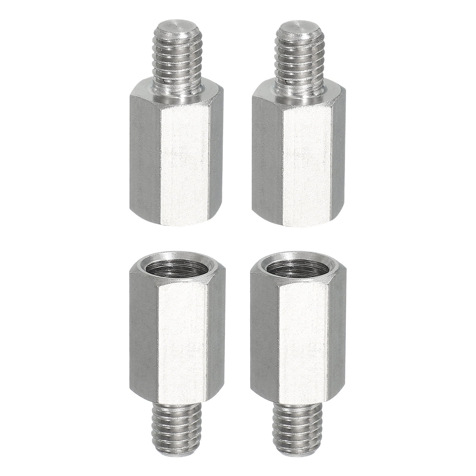 4pcs M8x10mm Male to M10x20mm Female Thread Spacer Standoffs Screws ...