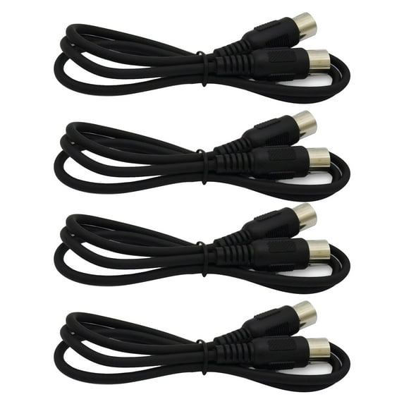 4pcs MIDI Cable Male to Male 5 Pin DIN Plug 3-Feet Connecting Wire ...