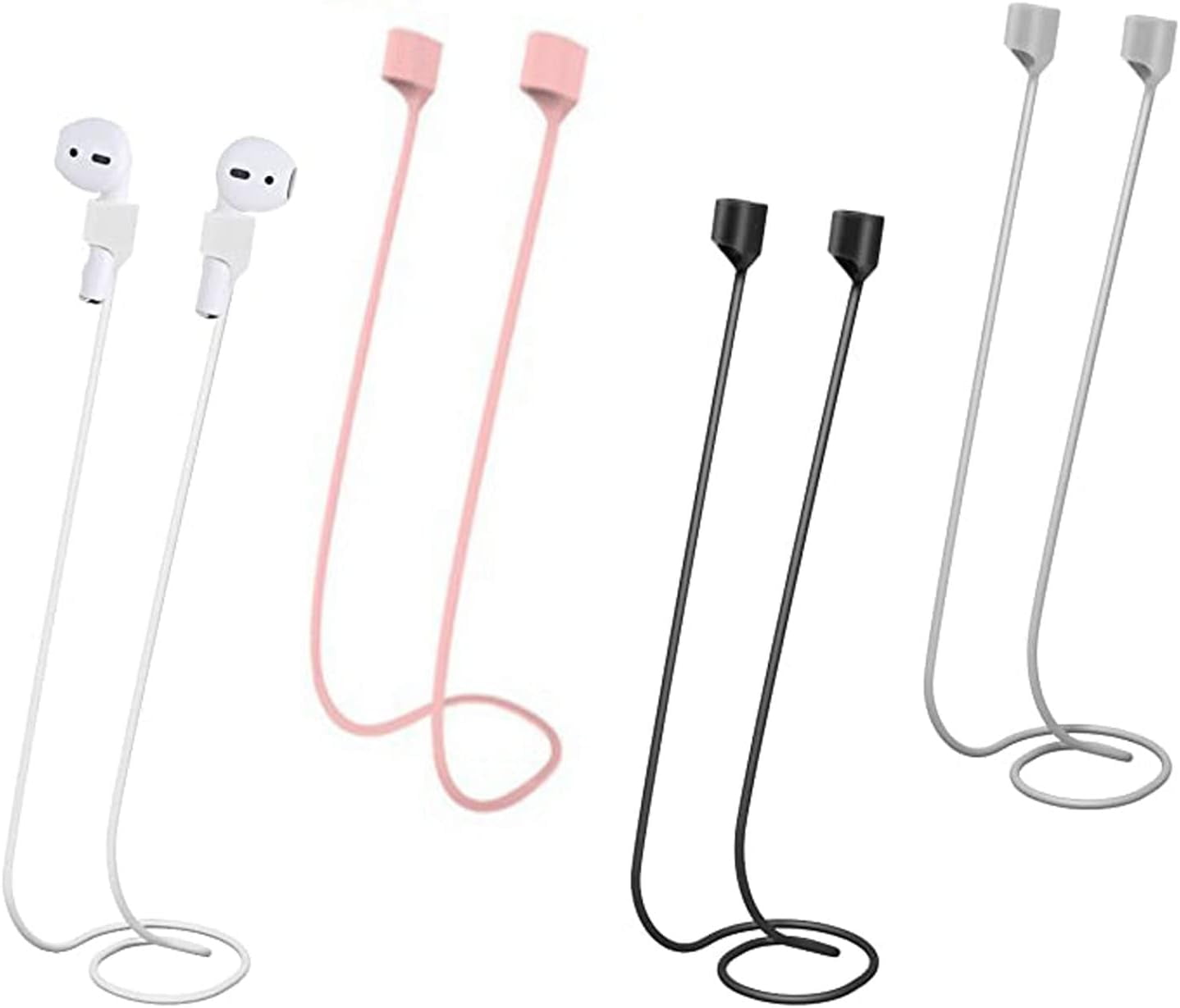 4pcs Magnetic Anti-Lost Straps Colorful Wireless Earbuds Lanyard Soft ...