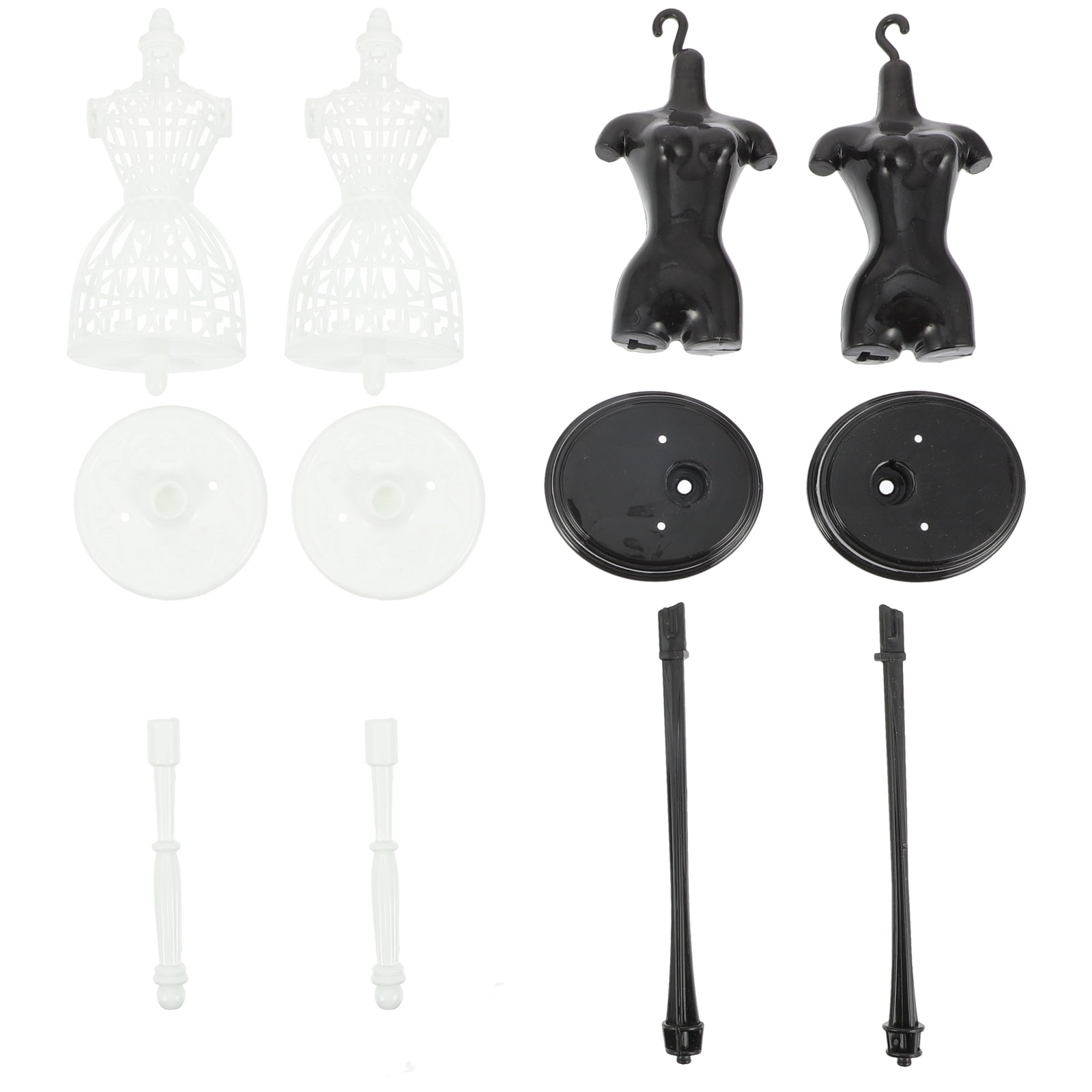 4pcs Mannequin Body Dress Form Mannequin Stand Display Rack Doll ...