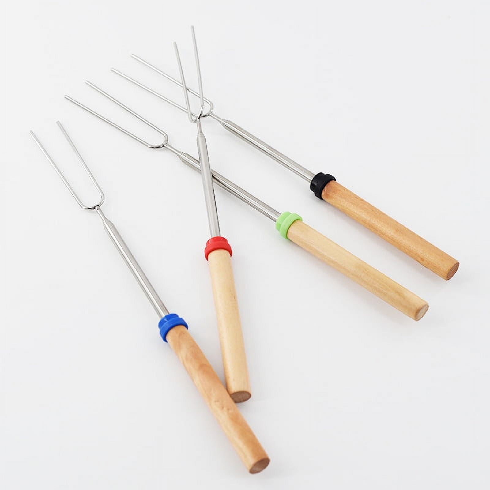 4pcs, Marshmallow Roasting Sticks, Smores Sticks For Fire Pit, Wooden ...