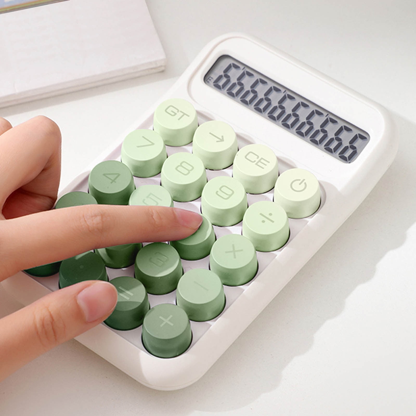 4pcs Mechanical Switch Calculator with Big Buttons,10 Digits, Large LCD ...
