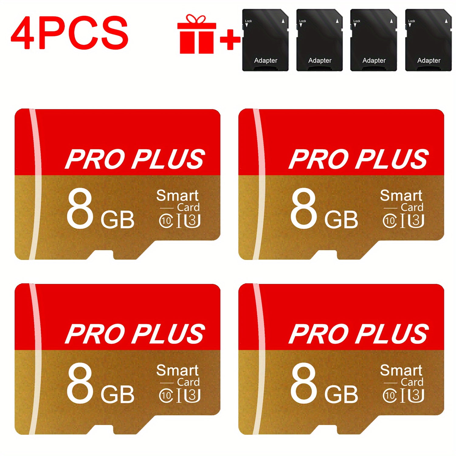 4pcs Memory Card Set 128GB 64GB 32GB 16GB 8GB 4GB 2GB 1GB 512MB 256MB ...