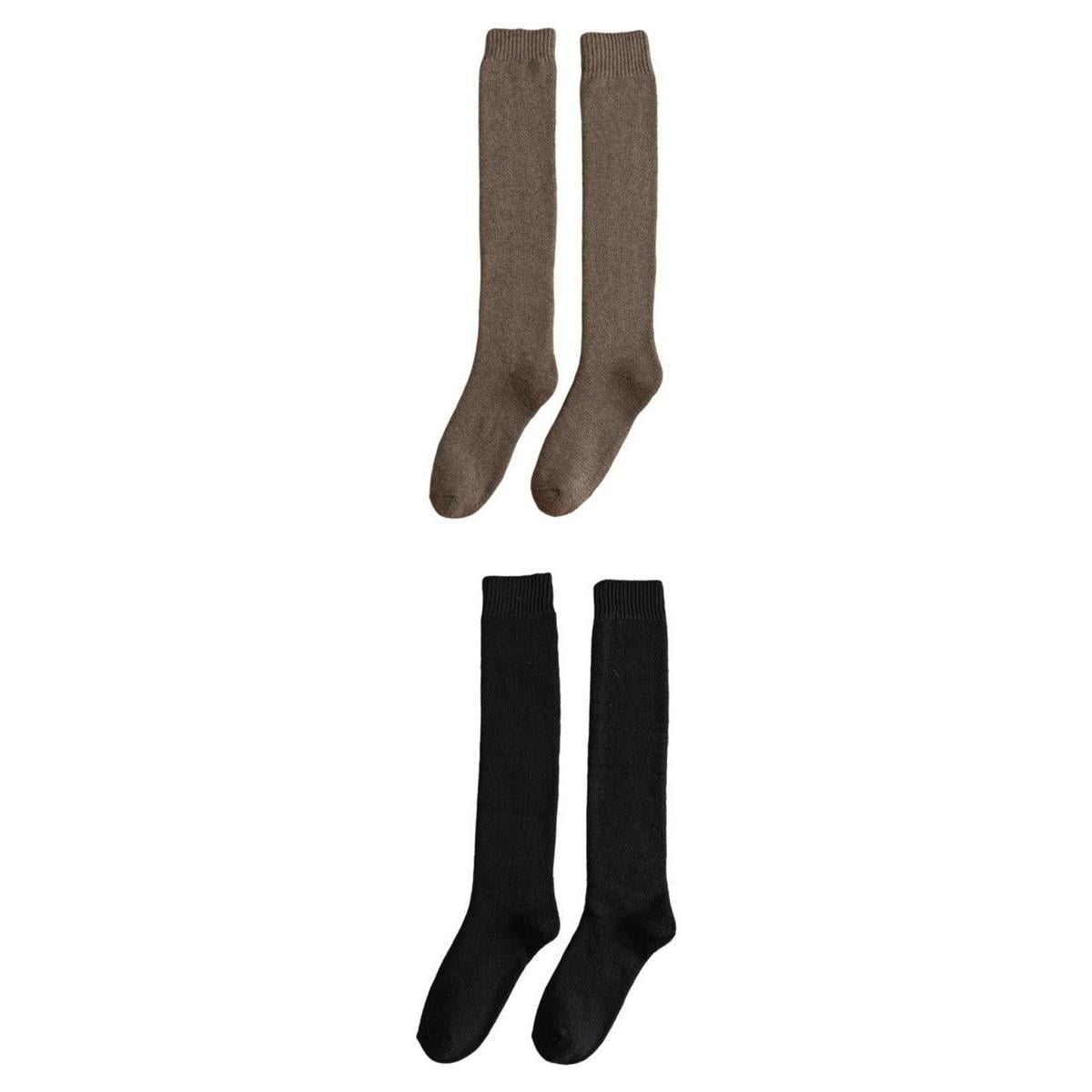 4pcs Mens Knee High Long Socks Thermal Thick Free Size for Winter ...