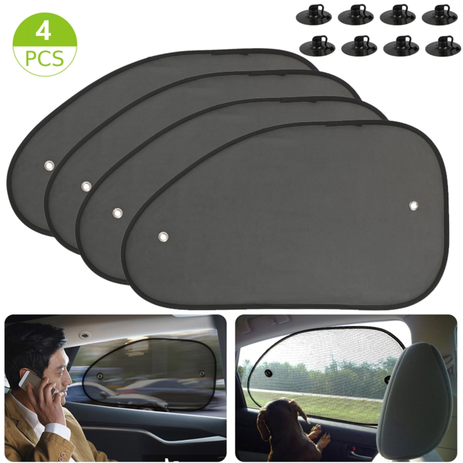 TSV 4pcs Mesh Car Side Window Sunscreen, Auto Covers, Sunblock Screen ...