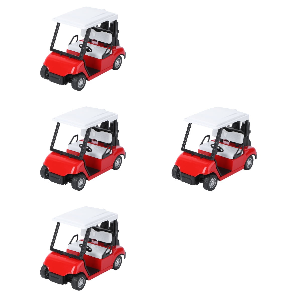 4pcs Metal Cart Model 1: 20 Scale Diecast Back Action Cart Pullback ...