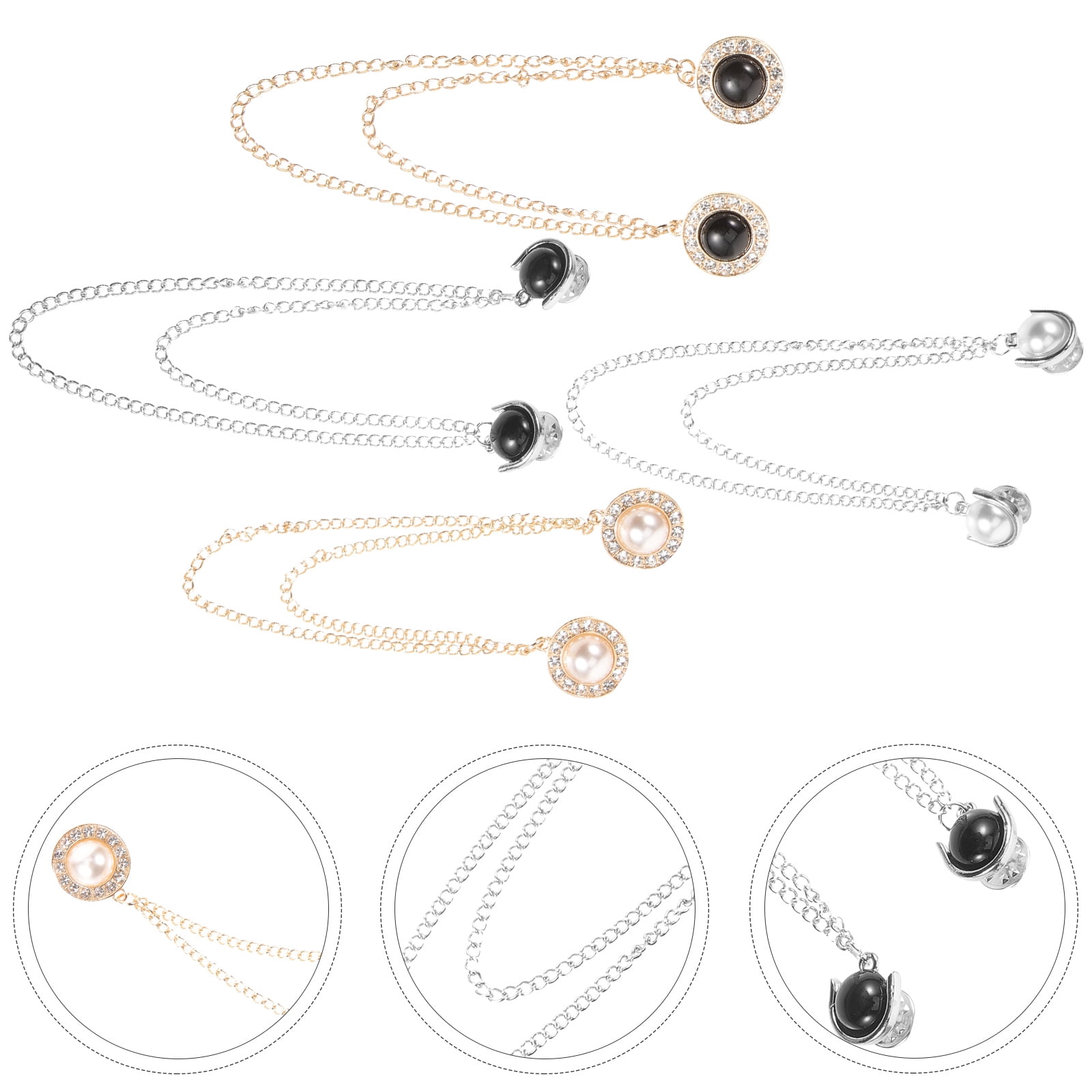 4pcs Metal Dress Cinch Clips Delicate Dress Collar Clips Cardigan ...