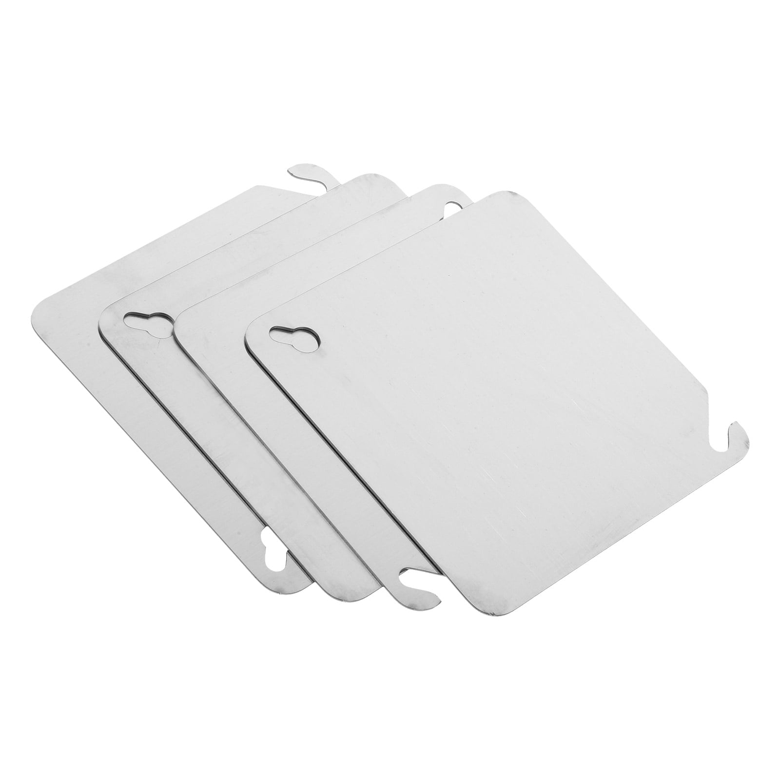 4pcs Metal Electrical Box Cover Plates Square Flat Blank Electric Box ...