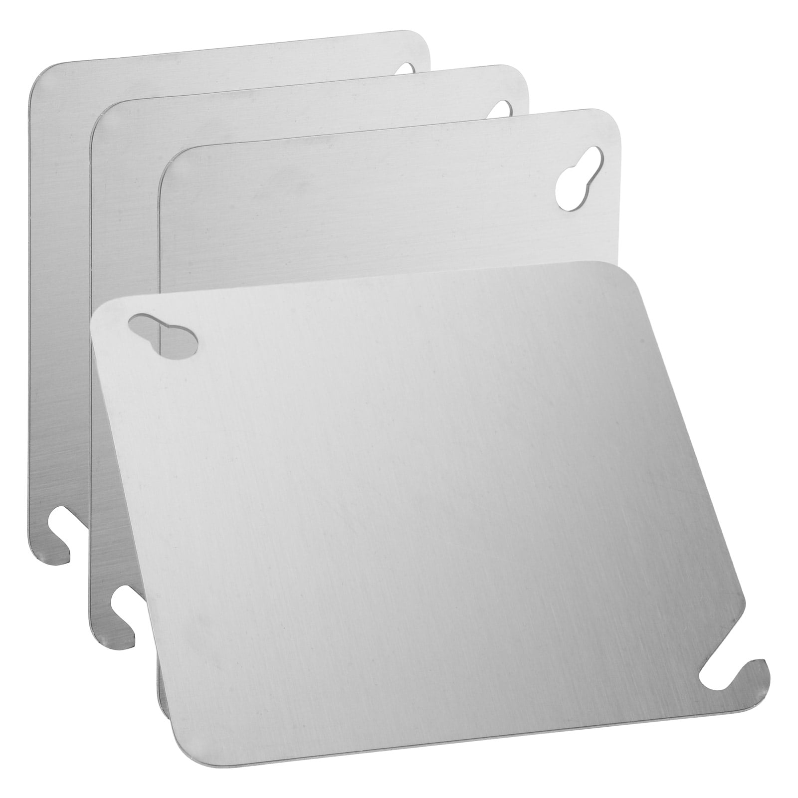 4pcs Metal Electrical Box Cover Plates Square Flat Blank Electric Box ...