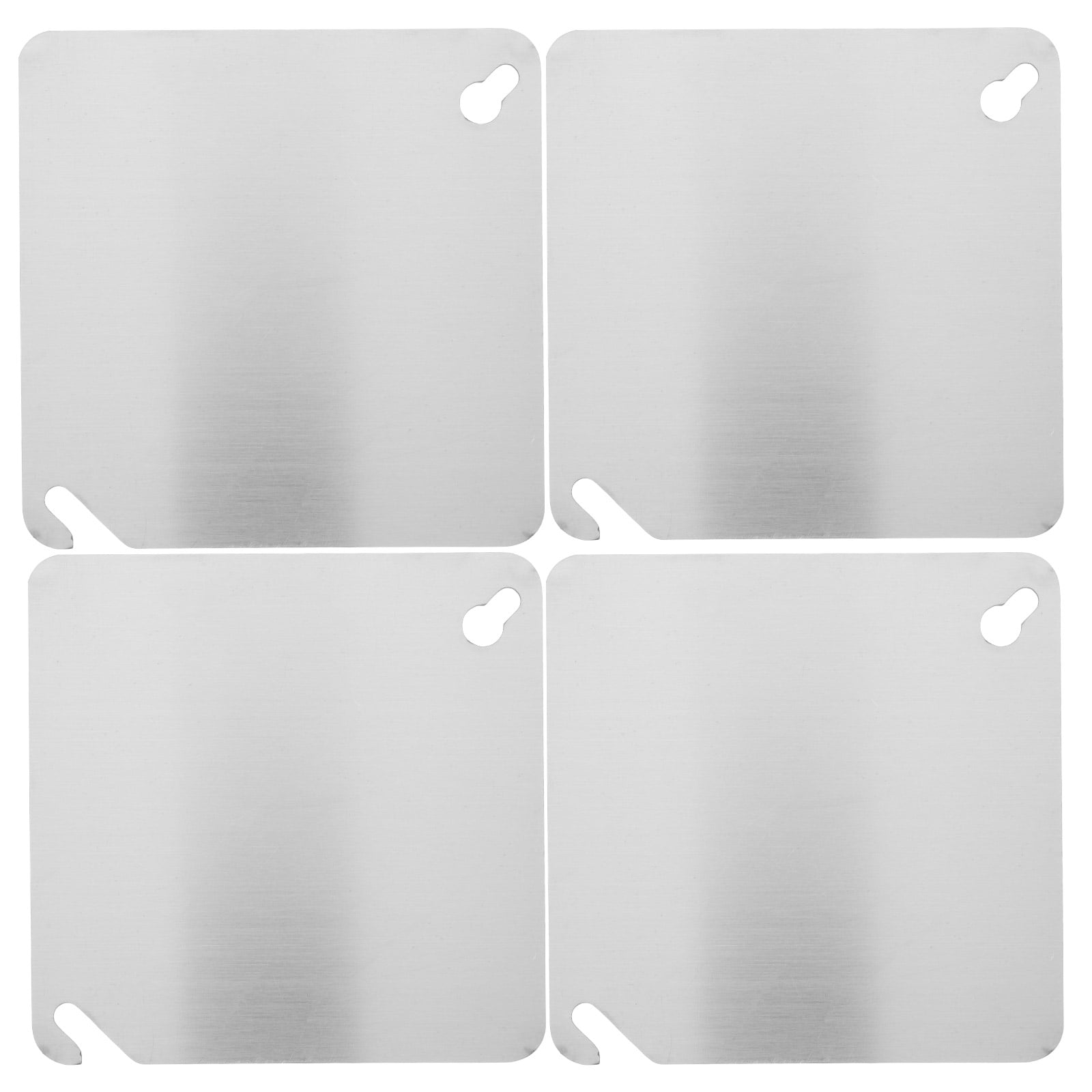 4pcs Metal Electrical Box Cover Plates Square Flat Blank Electric Box ...
