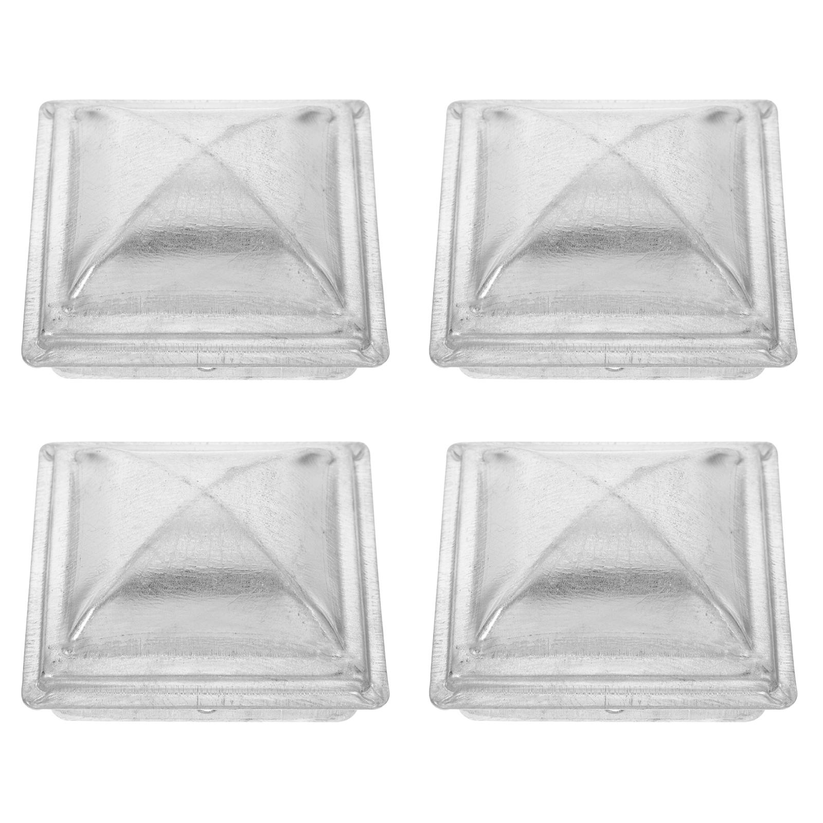 4pcs Metal Fence Post Cap For Deck And Garden Decorative Pyramid Design ...