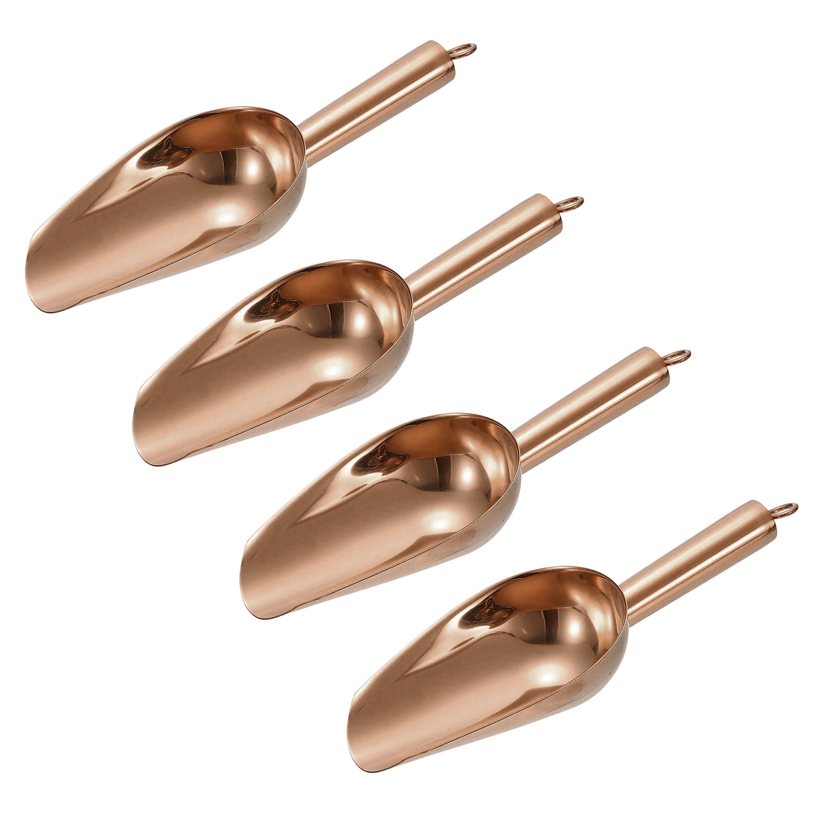 4pcs Metal Ice Scoop, 8.3 inch Stainless Steel Ice Scooper for Bar Use ...