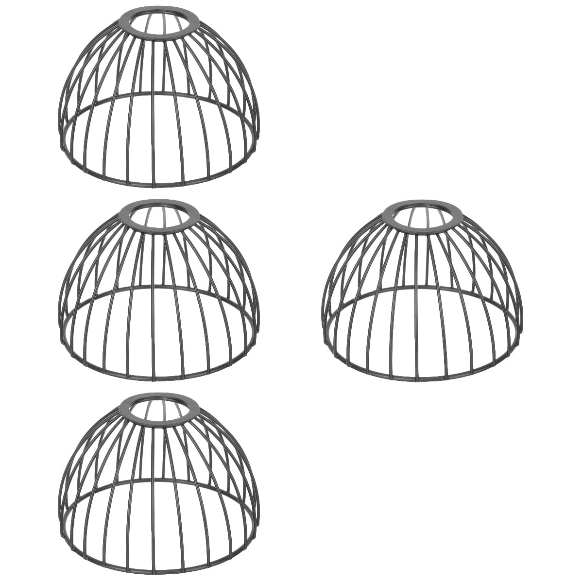 4pcs Metal Lampshade Hanging Lamp Shade Pendant Light Shade Dome Lamp ...
