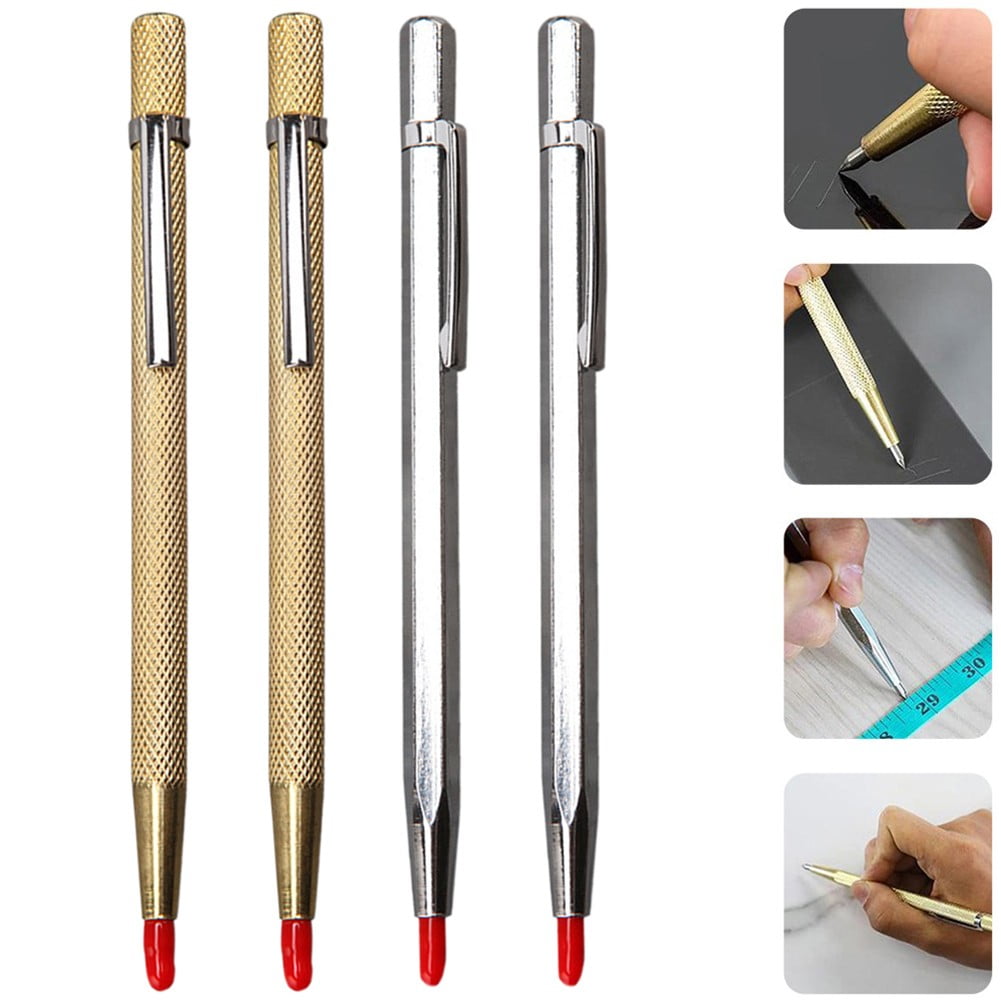 4pcs Metal Tile Cutting Pen Carbide Tip Scriber Pen Marking Engraving ...