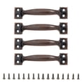 4pcs Metal Utility Handles for Cabinets and Fences Barn Door Pulls High ...