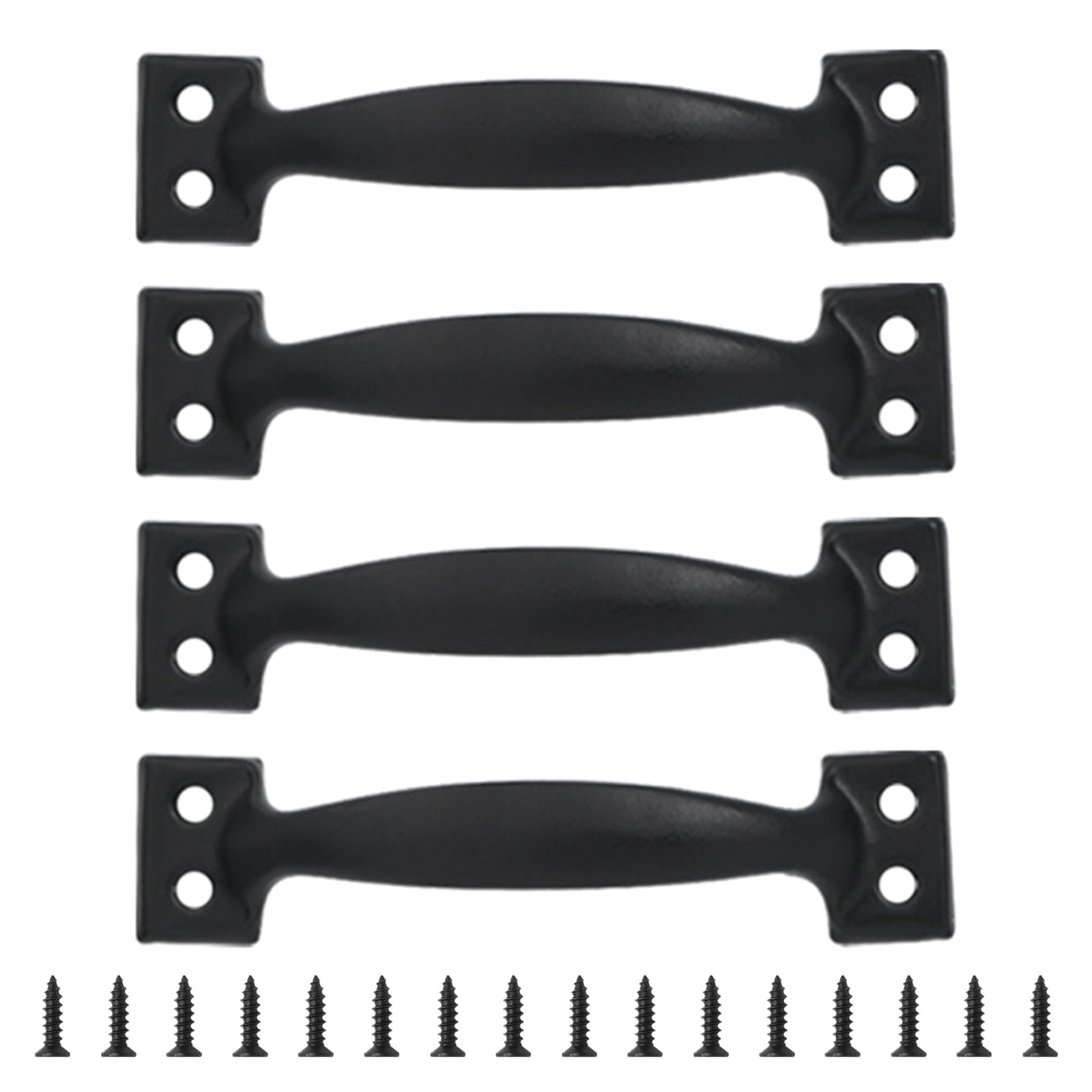 4pcs Metal Utility Handles for Cabinets and Fences Barn Door Pulls High ...