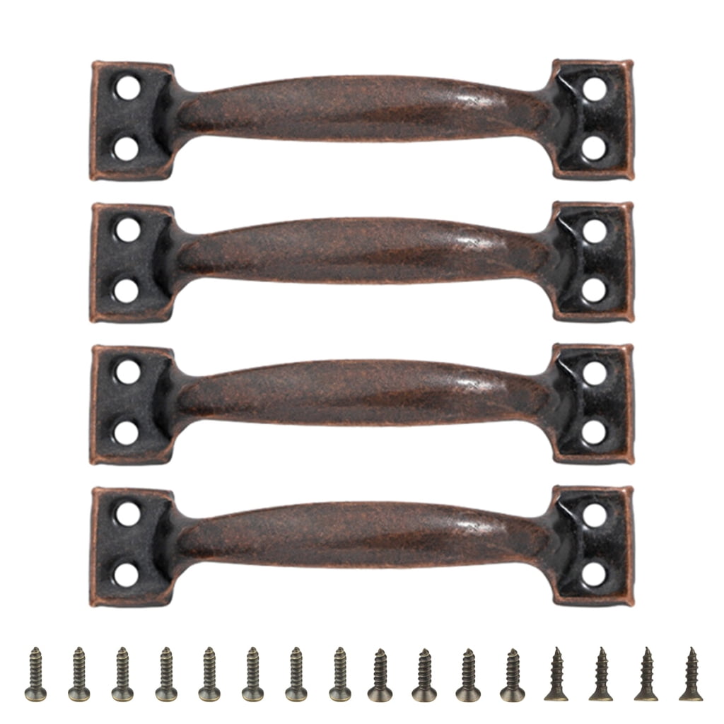 4pcs Metal Utility Handles for Cabinets and Wood Fences Barn Door Pulls ...