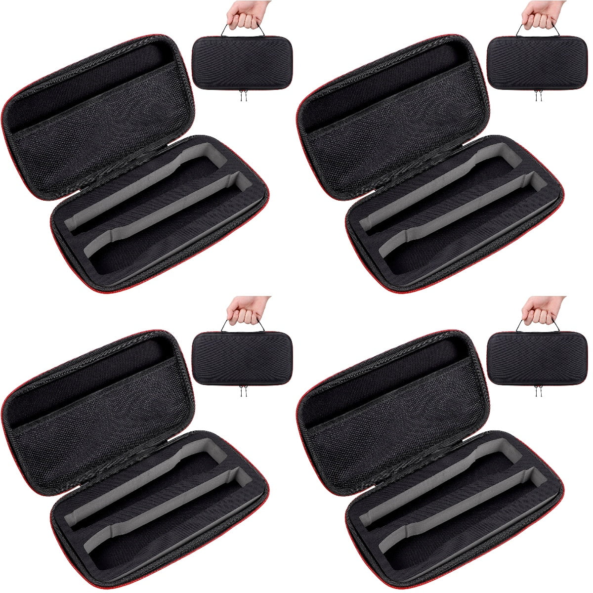 4pcs Microphone Case Storage Box Portable Zipper Microphone Bag ...