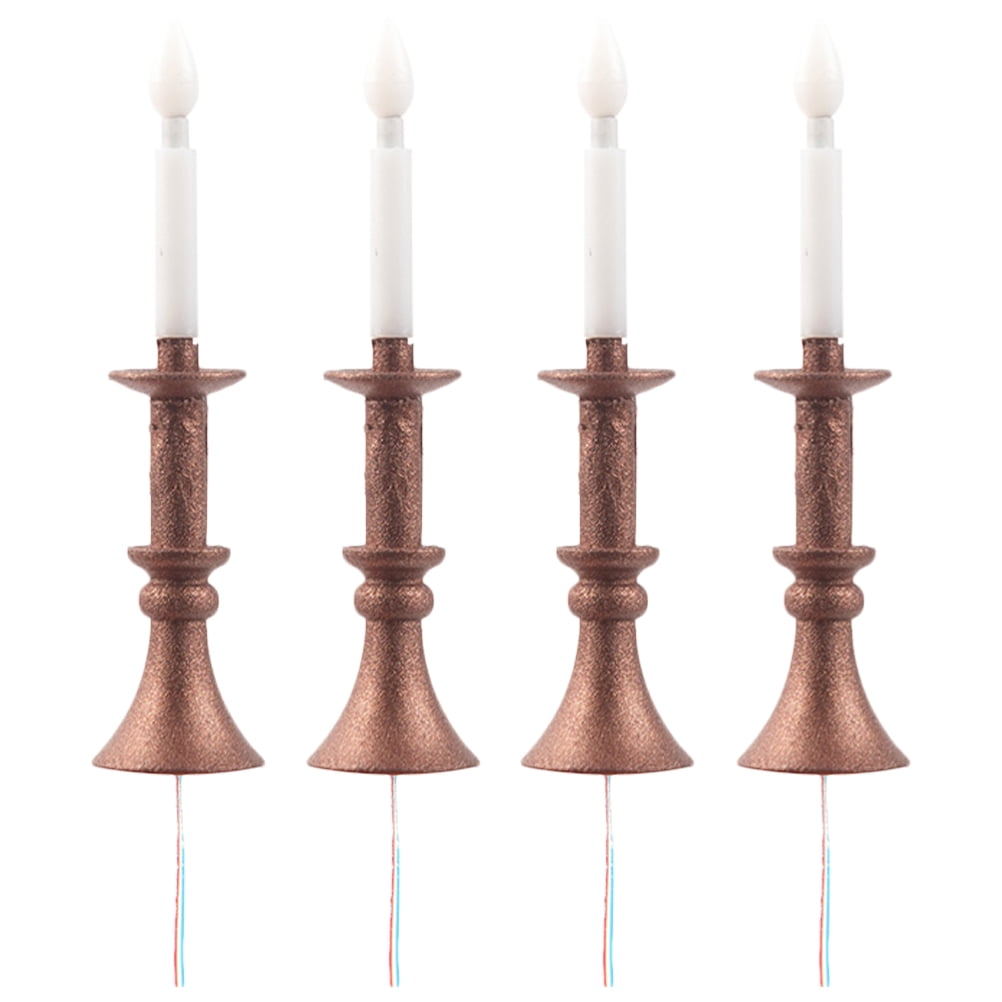 4pcs Mini Candlesticks Lamps Mini House Candles Miniature Candlesticks ...