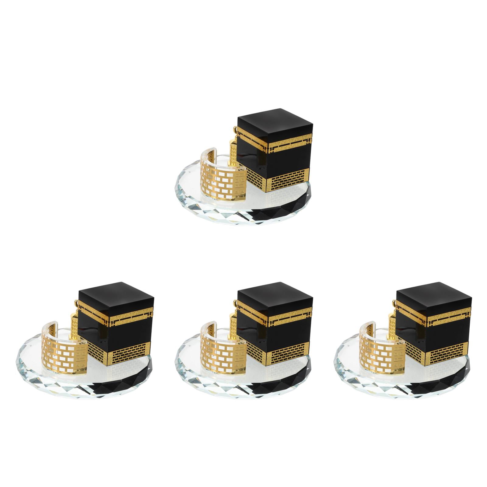 4pcs Mini Crystal Kaaba Model Islamic Architecture Handicraft Home ...