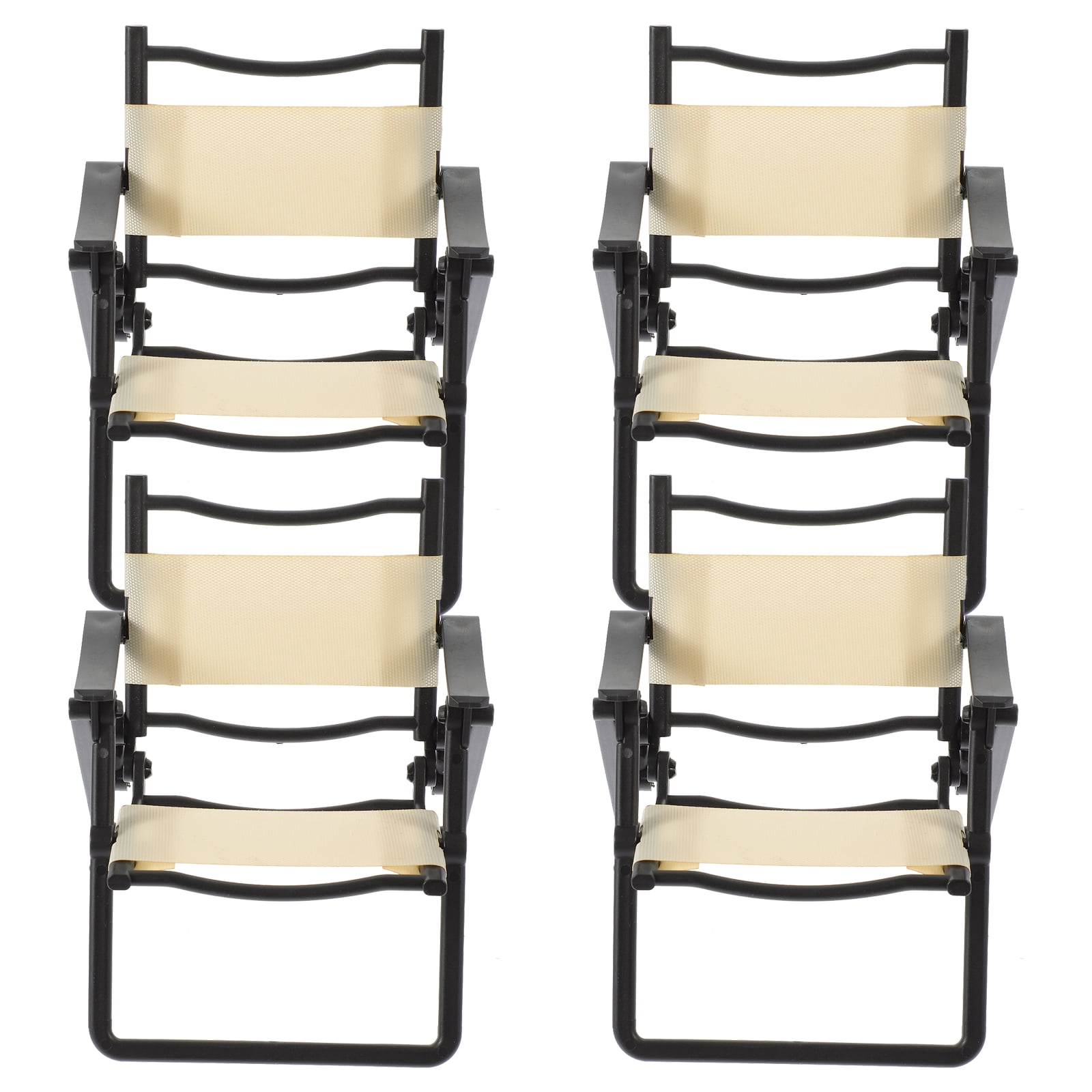 4pcs Mini Foldable Chair Mini Plastic Chair Figure Phone Holder Doll ...