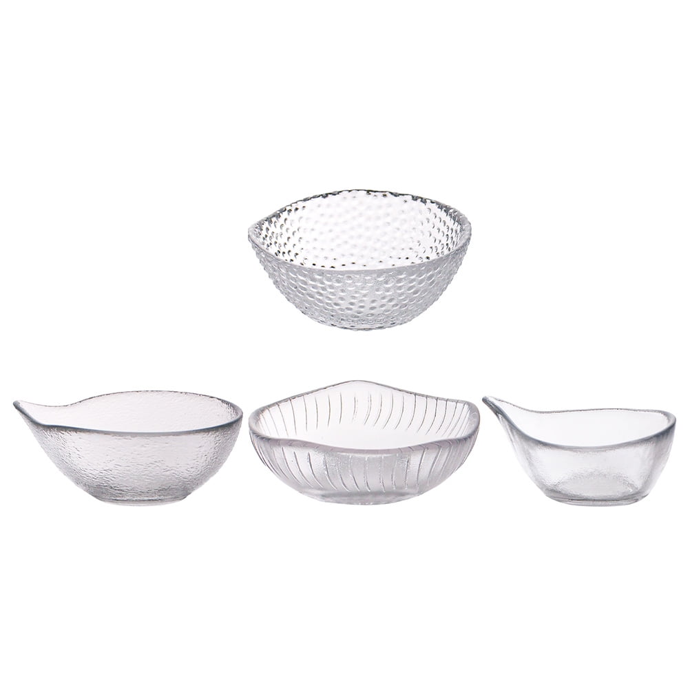 4pcs Mini Glass Dishes Small Dipping Bowls Dessert Bowl Bowls for ...