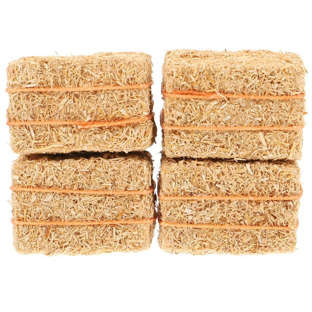 4pcs Mini Hay Bale Model for Crafts Doll House Layout Mini Haystack ...