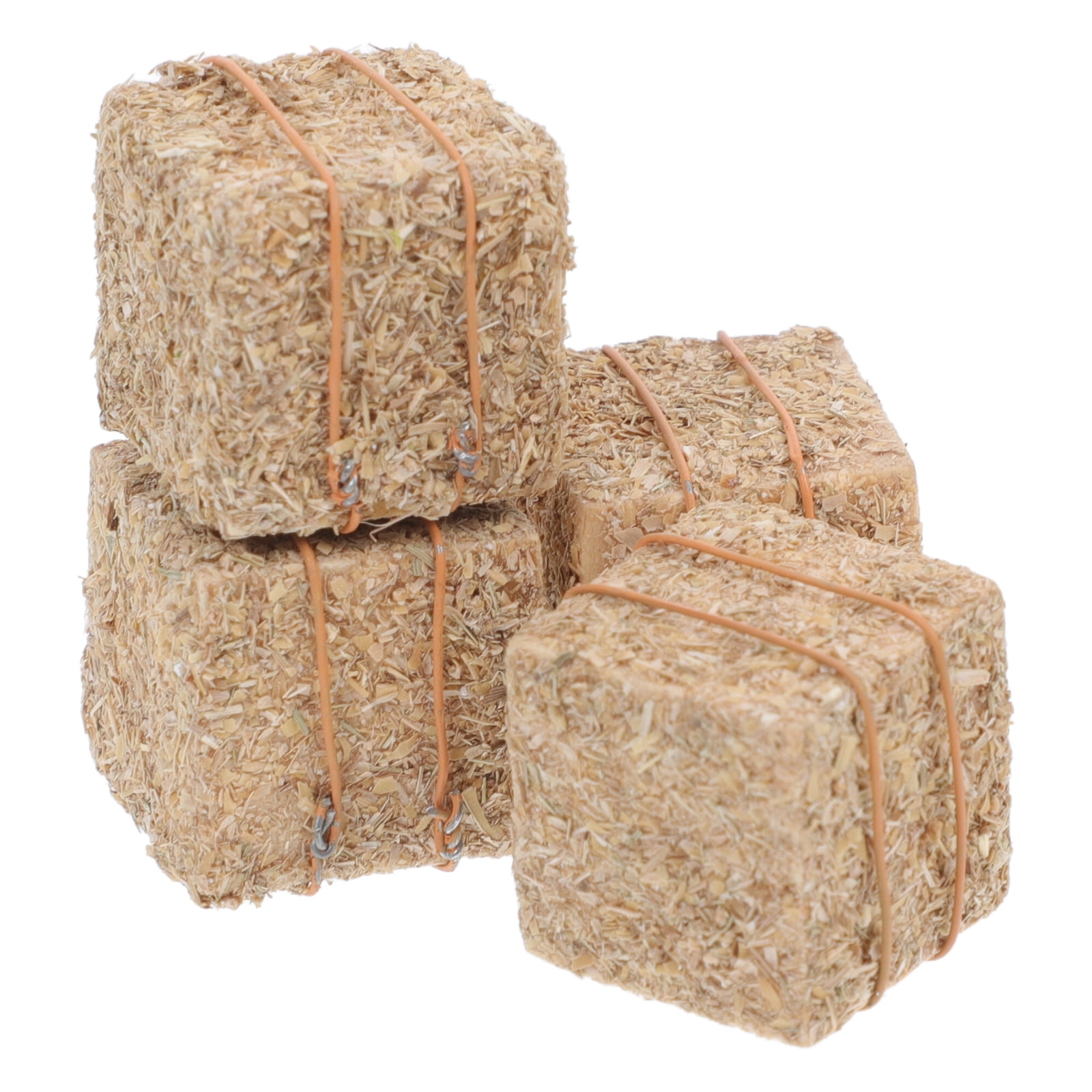 4pcs Mini Hay Bales For Dollhouse And Farm Scene Layouts Mini Haystacks ...
