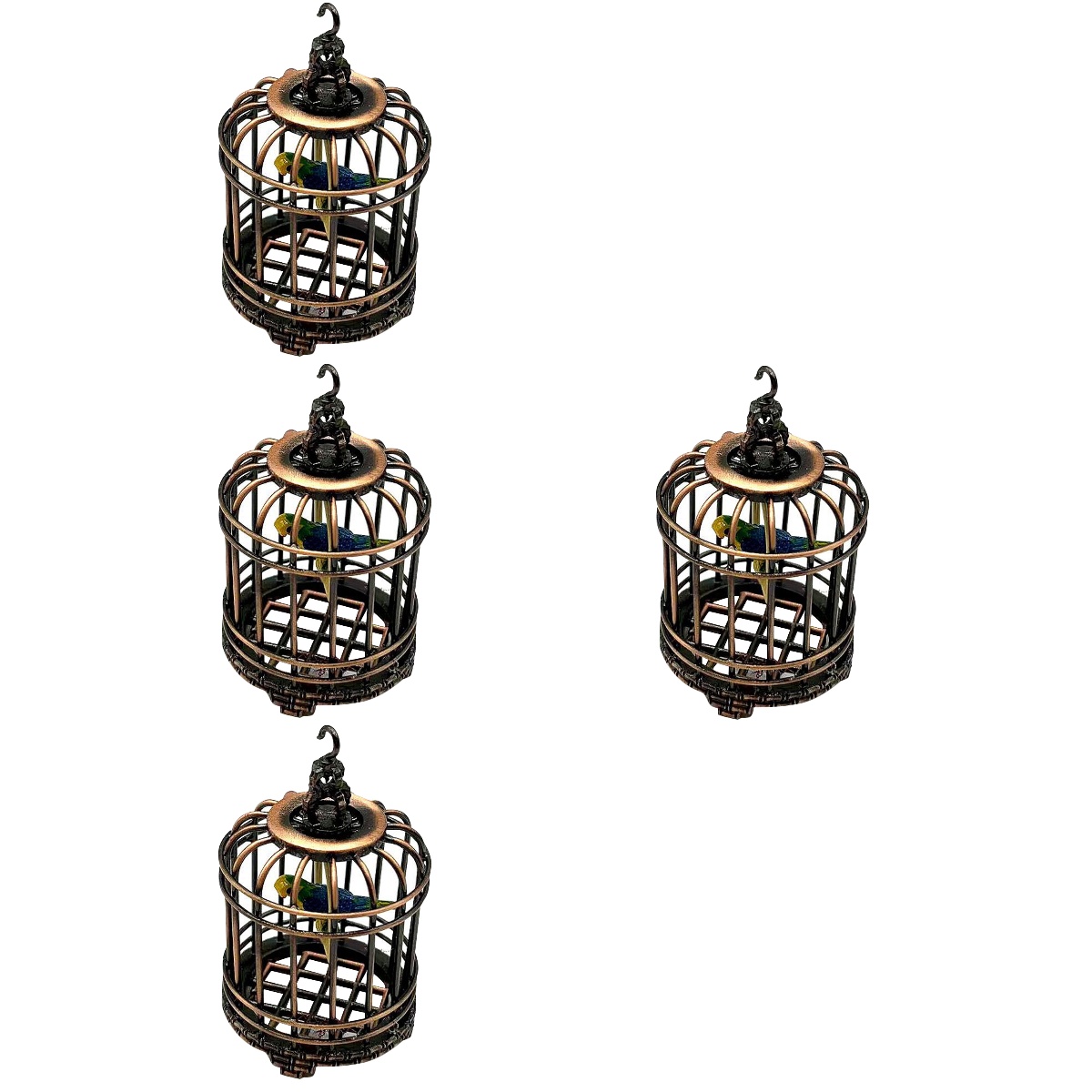 4pcs Mini House Birdcage Small Bird Cage Tiny House Bird Cage Mini ...