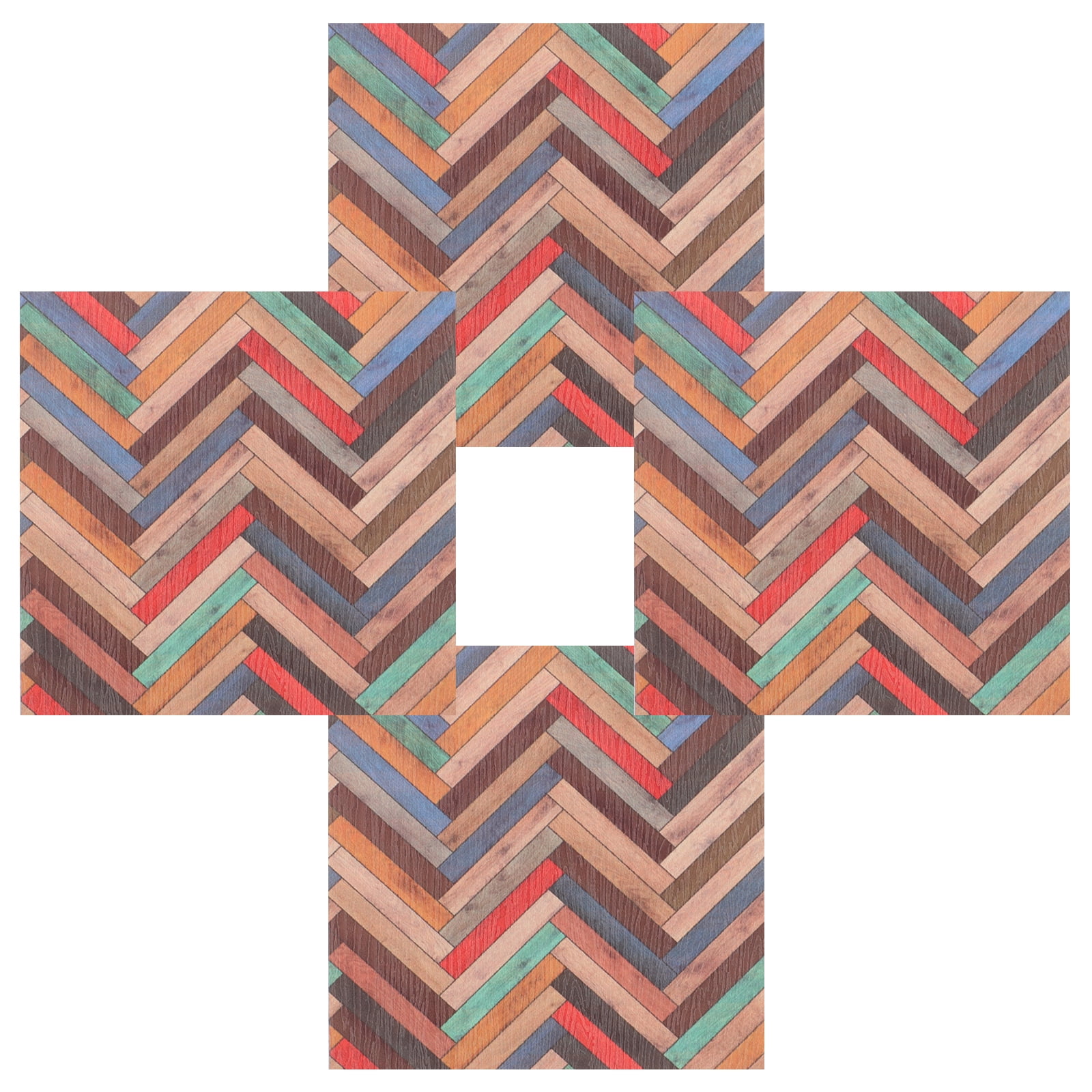 4pcs Mini House Floor Sticker Adhesive Floorboard Mini House Wallpaper ...