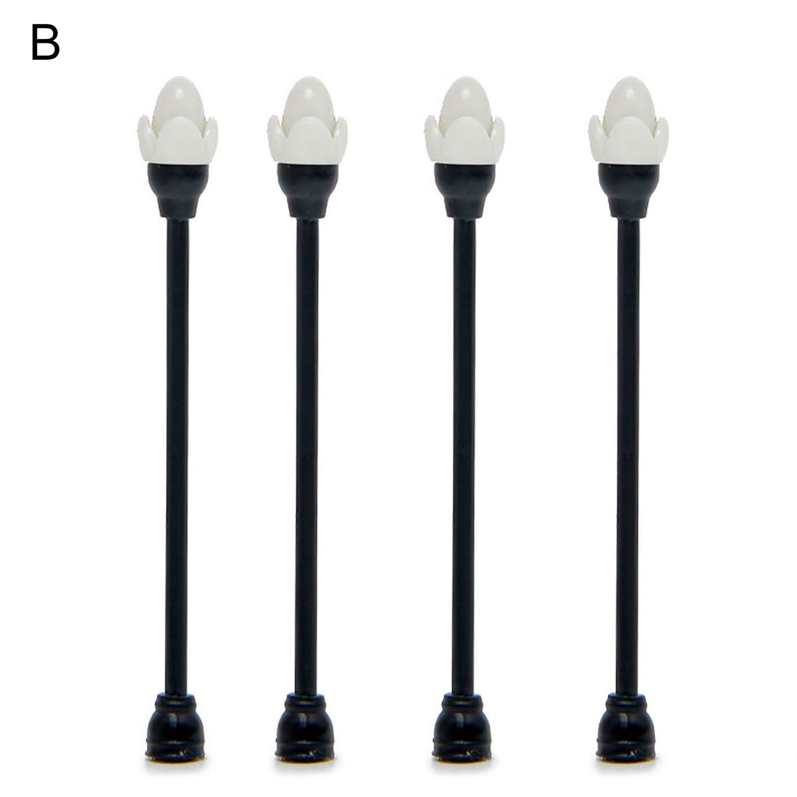 4pcs Mini Miniature Street Light Model, Outdoor Pathway Lantern Post ...