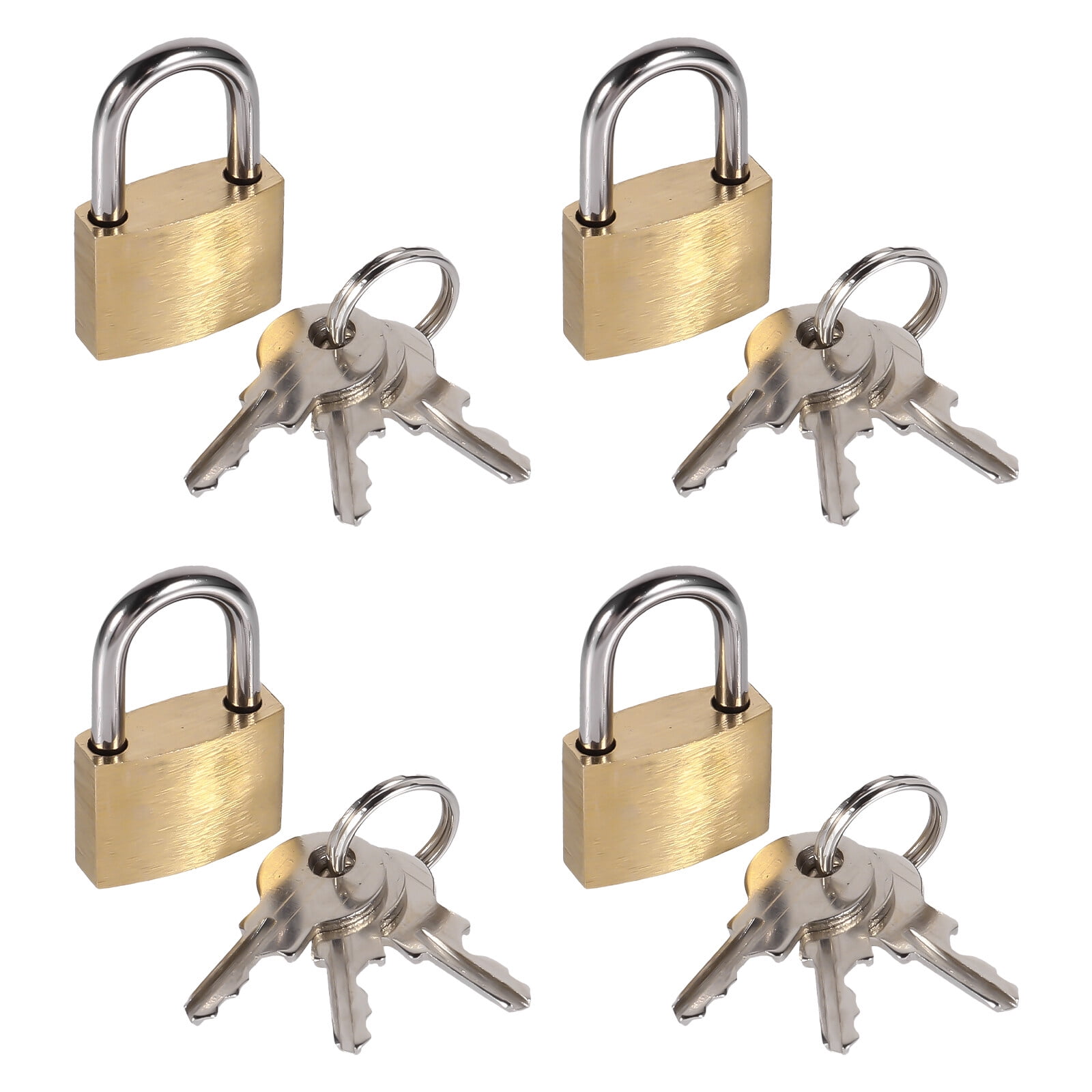 4pcs Mini Rustproof Versatile Padlock Luggage Locks Drawer Lock with ...