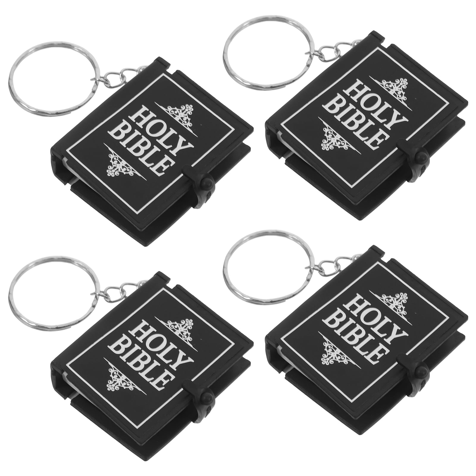 Miniature Bible Keychain Set Inspirational Hanging Accessory with ...