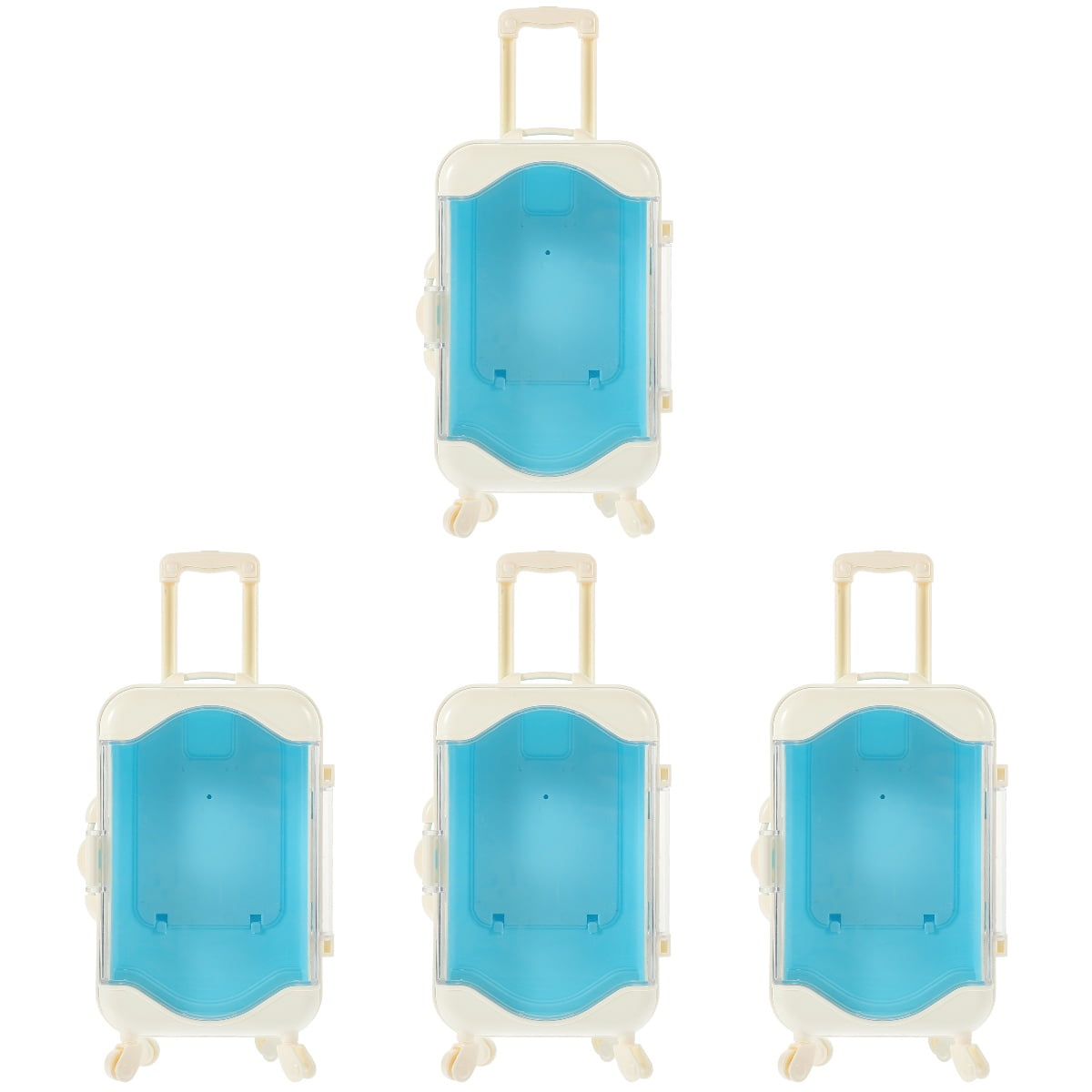 4pcs Miniature Doll Carrying Suitcase Compact Portable Luggage Toy Baby ...