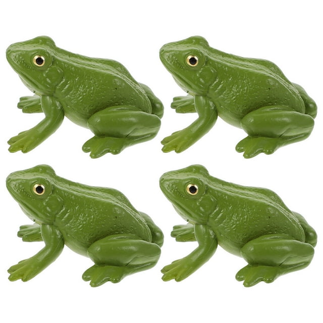 4pcs Miniature Frog Figurine Plastic Frog Statue Frog Models Children ...
