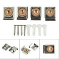 4pcs Mirror Wall Hanging Fixing Kit Frameless Clips Mounting Hanger ...