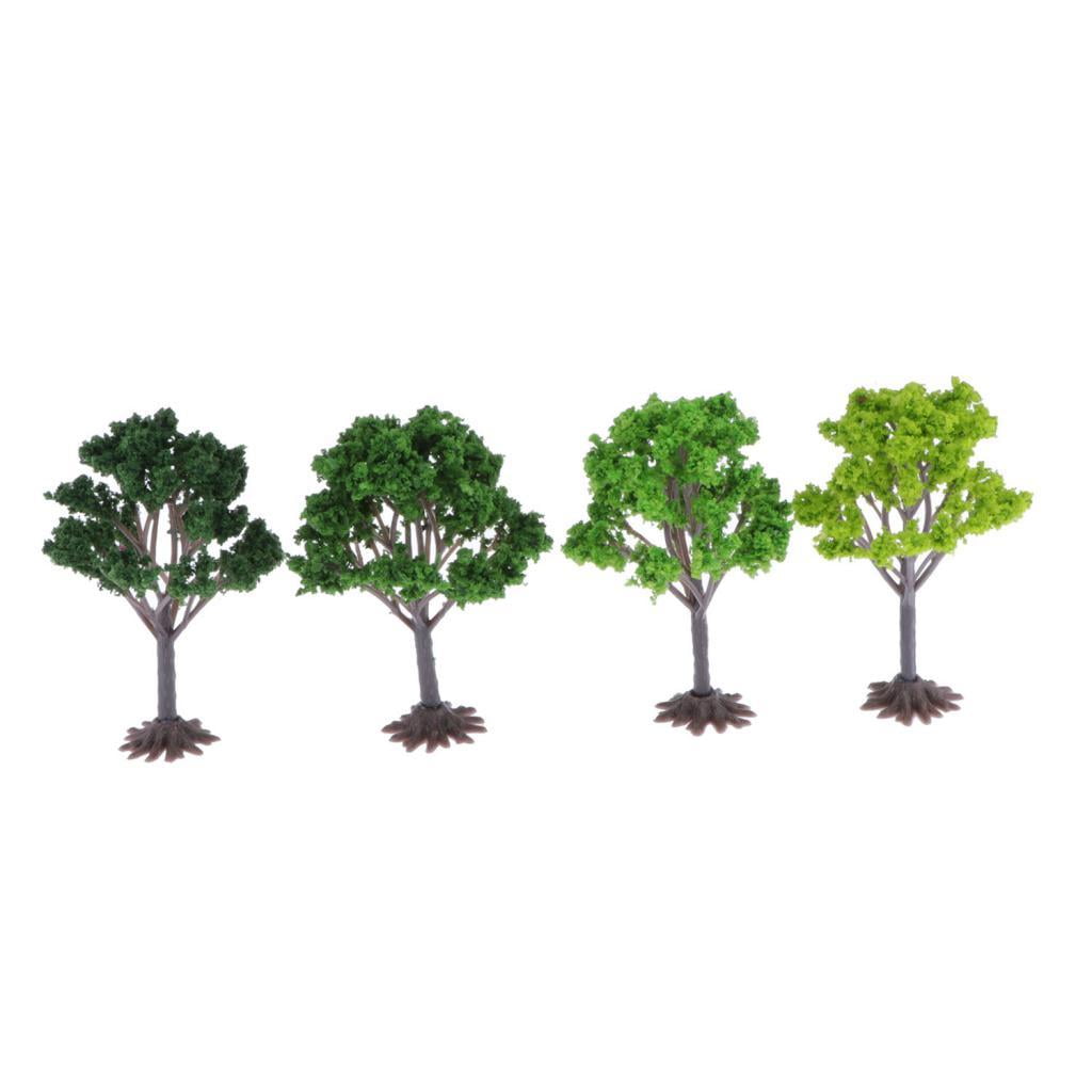 4pcs Model Trees 75mm(3inch), Scale Trees, Diorama Supplies, Model ...