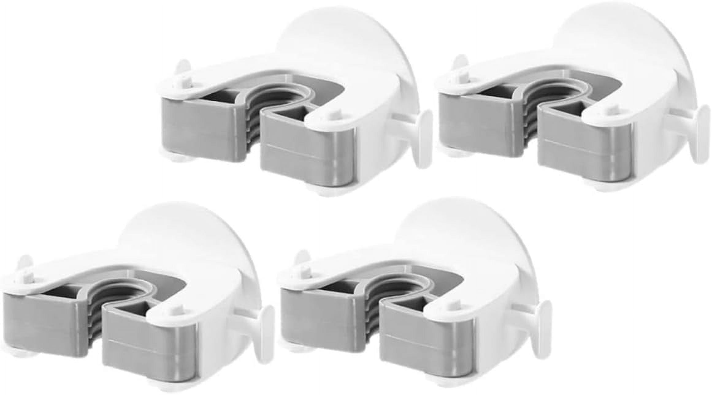 4pcs Mop Clip L Brackets Heavy Duty Sliding Broom Holder Wall Mounted ...