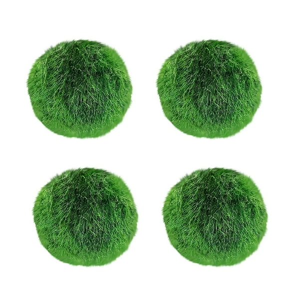 4pcs Moss Balls Live Aquatic Plant，Decoration Props Resin Green Algae ...