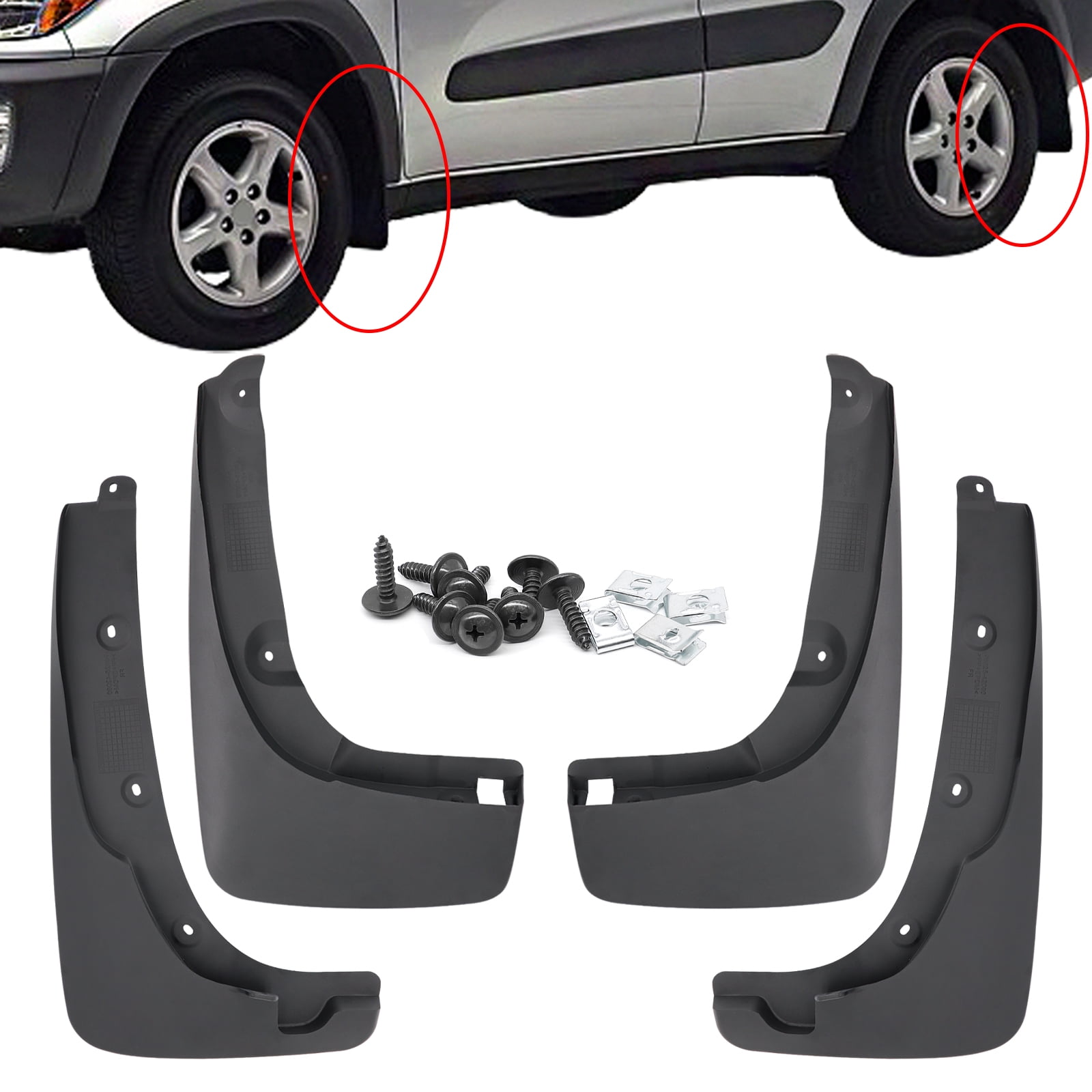 4pcs Mud Flaps For Toyota RAV4 XA20 2000 2001 2002 2003 2004 2005 Splash Guard Mudguard ...