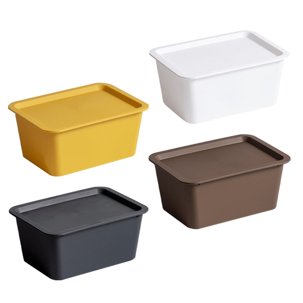4pcs Multicolor Storage Bins Stackable Plastic Containers for Sundries ...