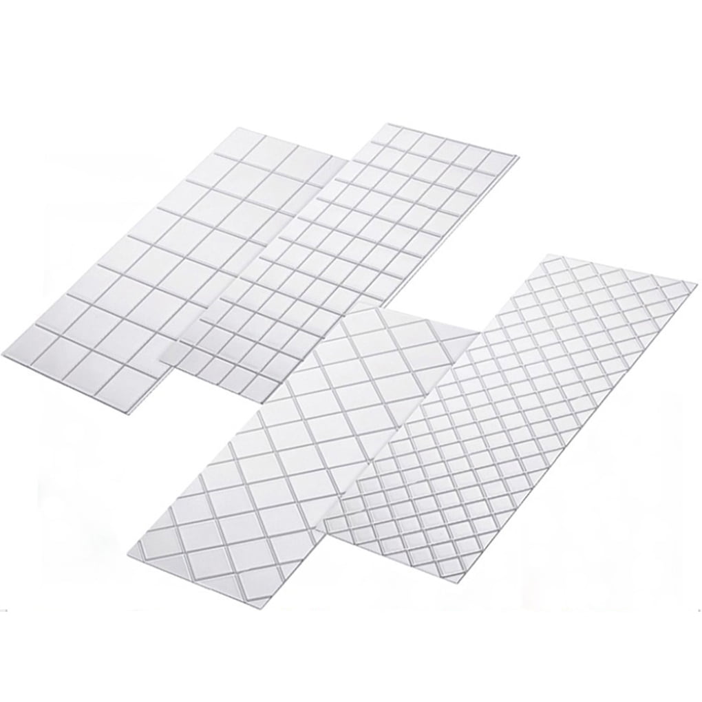 4pcs Multifunctional Plastic Clear Fondant Imprint Embosser Impression ...
